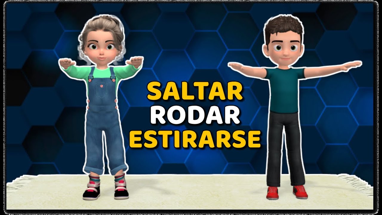 EJERCICIO PARA NIÑOS EN CASA: SALTAR, RODAR, ESTIRARSE - YouTube