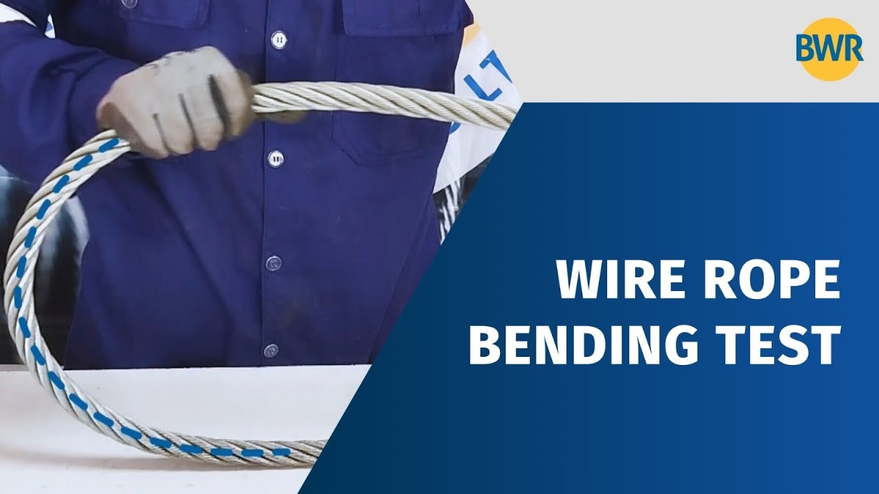 Wire rope bending test - YouTube