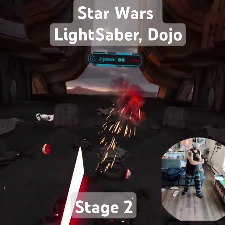 Star Wars LightSaber, Dojo Stage2#starwars #gaming #vr #lightsaber # ...