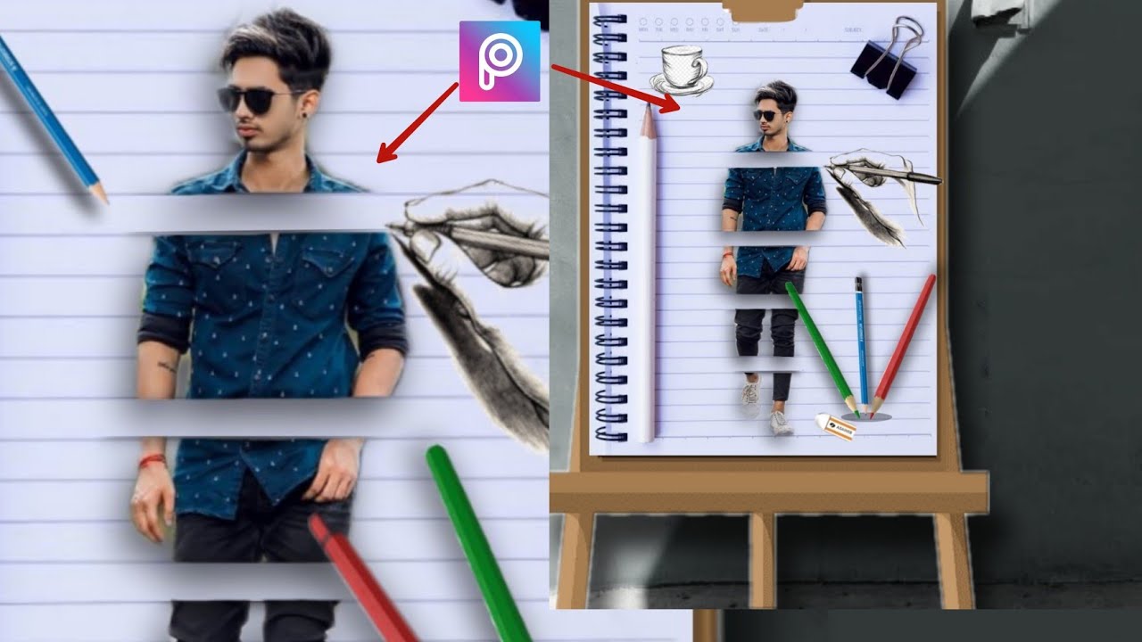 picsart 3D paper photo editing/ shock people // picsart photo editing ...