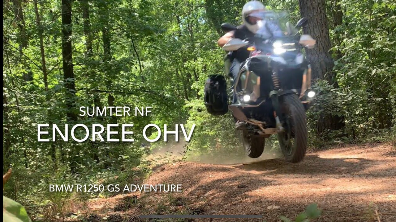 2022 BMW R1250GS Adventure Rallye on single/double track at Enoree OHV ...