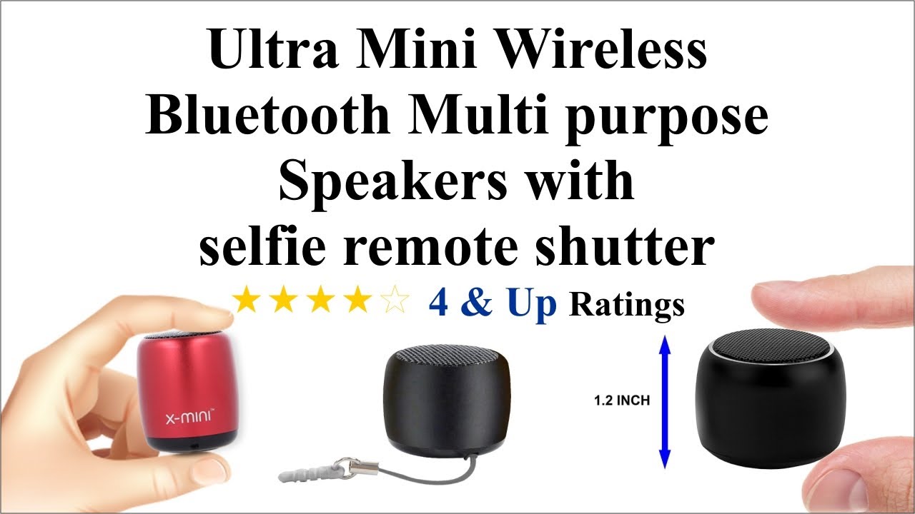 Best Ultra Mini Bluetooth Speakers with built-in mic and selfie remote ...