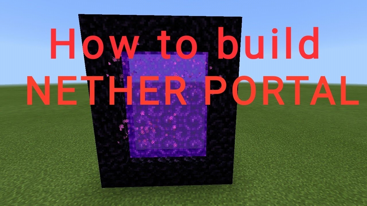 How to create a portal to nether in Minecraft - YouTube