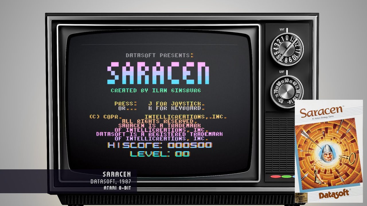 Saracen - Datasoft, 1987 - Atari 8-Bit (4K) - YouTube