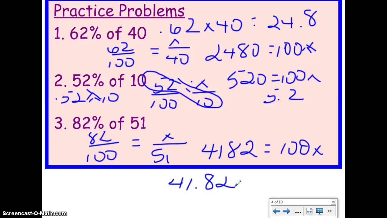 7th grade-Review of Percentages - YouTube
