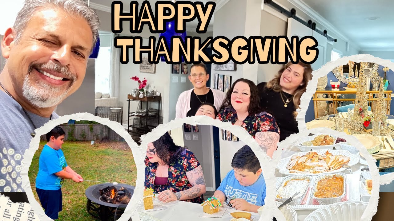 THANKSGIVING VLOG + FAMILY TIME + GINGERBREAD HOUSE'S + TESLA CAR SHOW ...