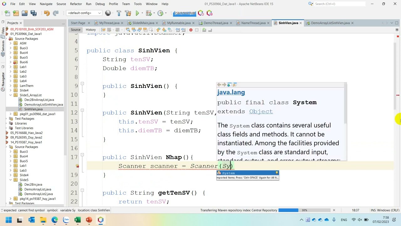 #MOB1014 #Java1 Slide 5 Quản Lý Mảng Sinh Viên Với ArrayList - YouTube