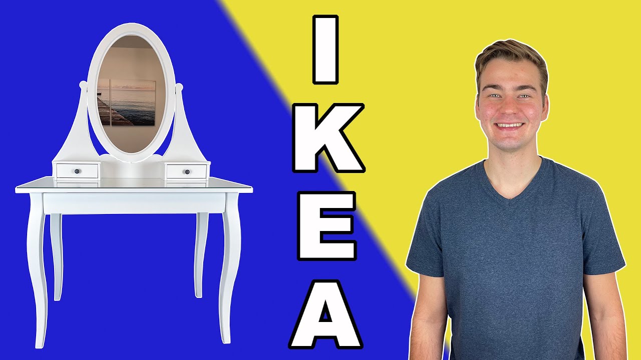 HEMNES Dressing Table With Mirror IKEA Tutorial - YouTube