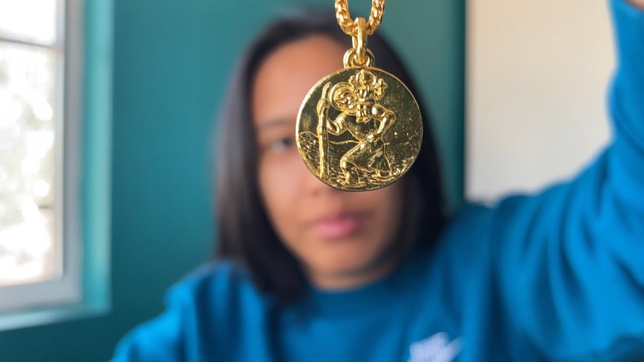 Unboxing Solid 24k Gold Mene St. Christopher Pendant - YouTube