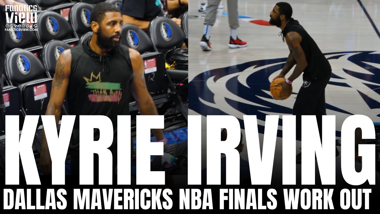 Kyrie Irving NBA Finals Workout at Dallas Mavericks NBA Finals Practice ...