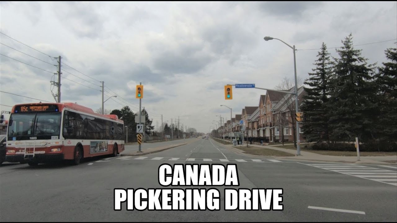 [4K] 🇨🇦 Pickering Downtown Drive | Pickering Town Centre to Toronto ...