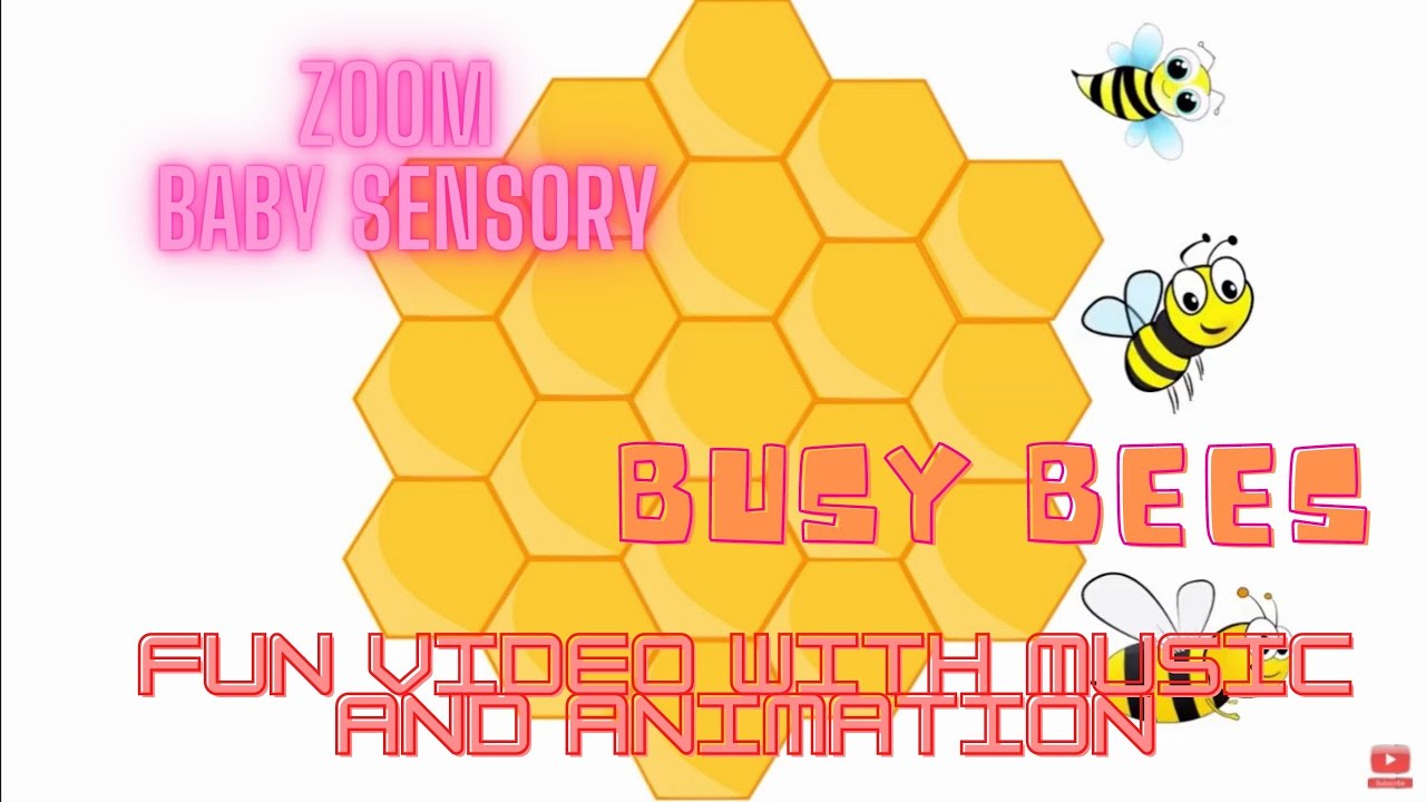 Zoom Baby Sensory 🐝 Busy Bees 🎬 fun video with music and animation ...