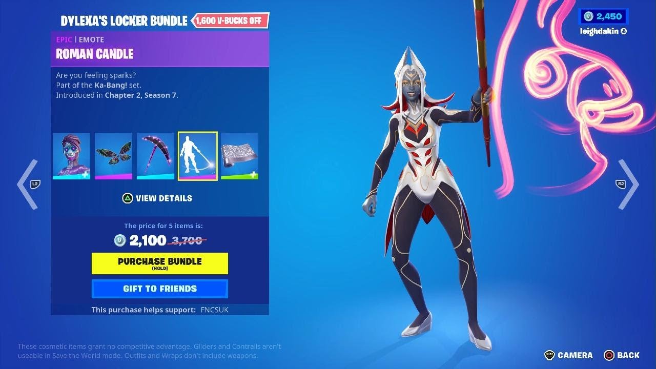 Fortnite DYLEXA LOCKER BUNDLE ( SPARKLE SKULL ANOTHER RARE SKIN ) - YouTube