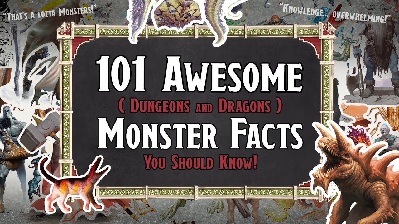 101 Awesome DnD MONSTER FACTS You NEED to Know! - YouTube