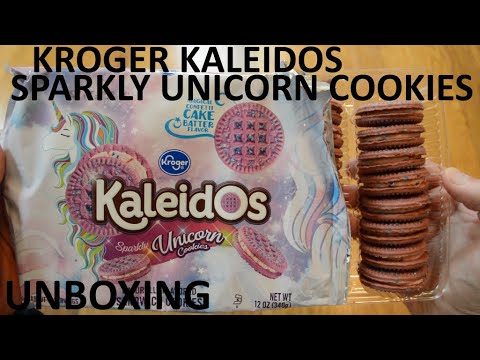 Unboxing Kroger Kaleidos Sparkly Unicorn Cookies Magical Confetti Cake ...