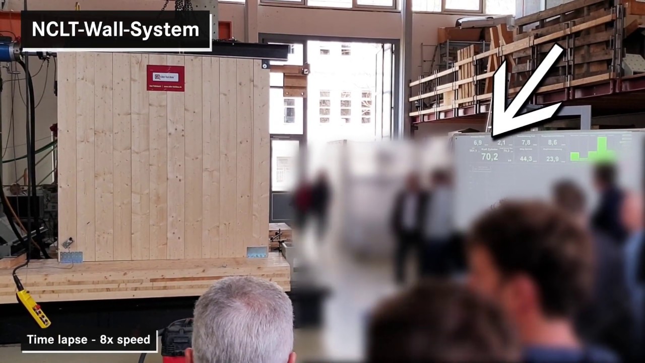 NCLT-Wall-System connected with LIGNOLOC® wood nails - YouTube