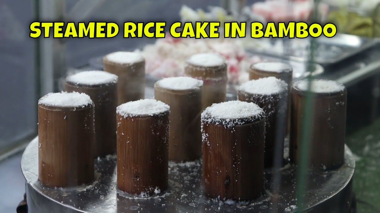 Kue Putu Bambu | Rice Cake In Bamboo | Indonesian Street Food - YouTube