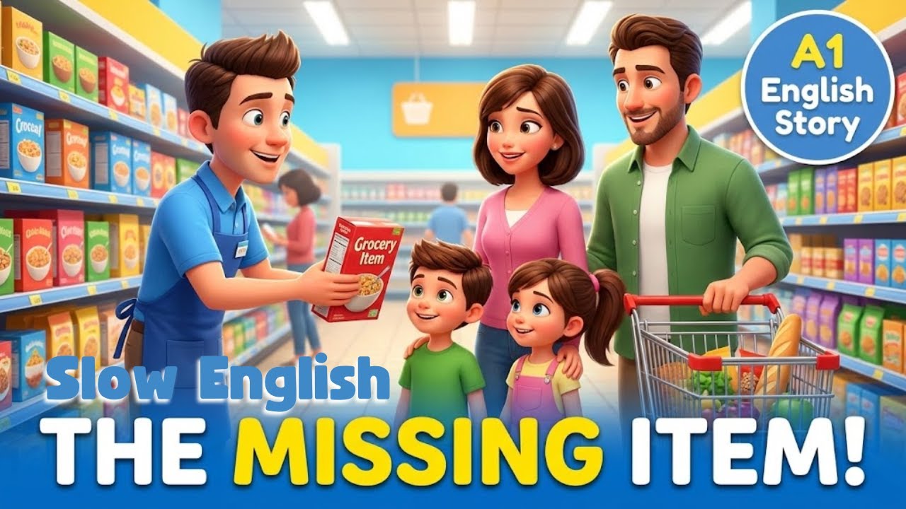 The Supermarket Adventure 🛒 | Easy English Story for Beginners (A1 ...