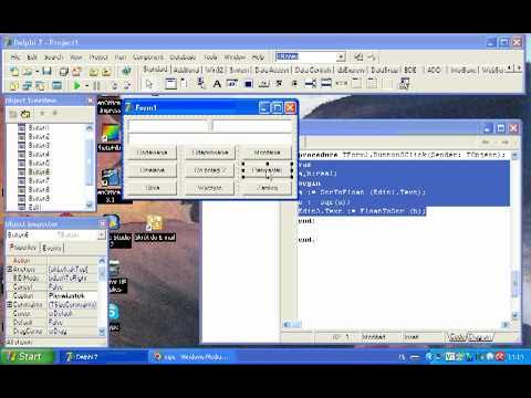 How to make a calculator in Delphi 7 - YouTube