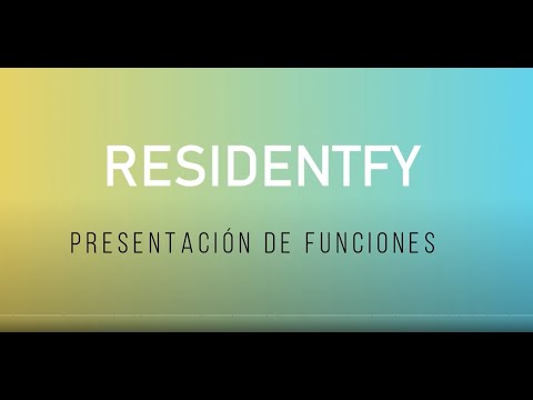Principales funciones de Residentfy - YouTube