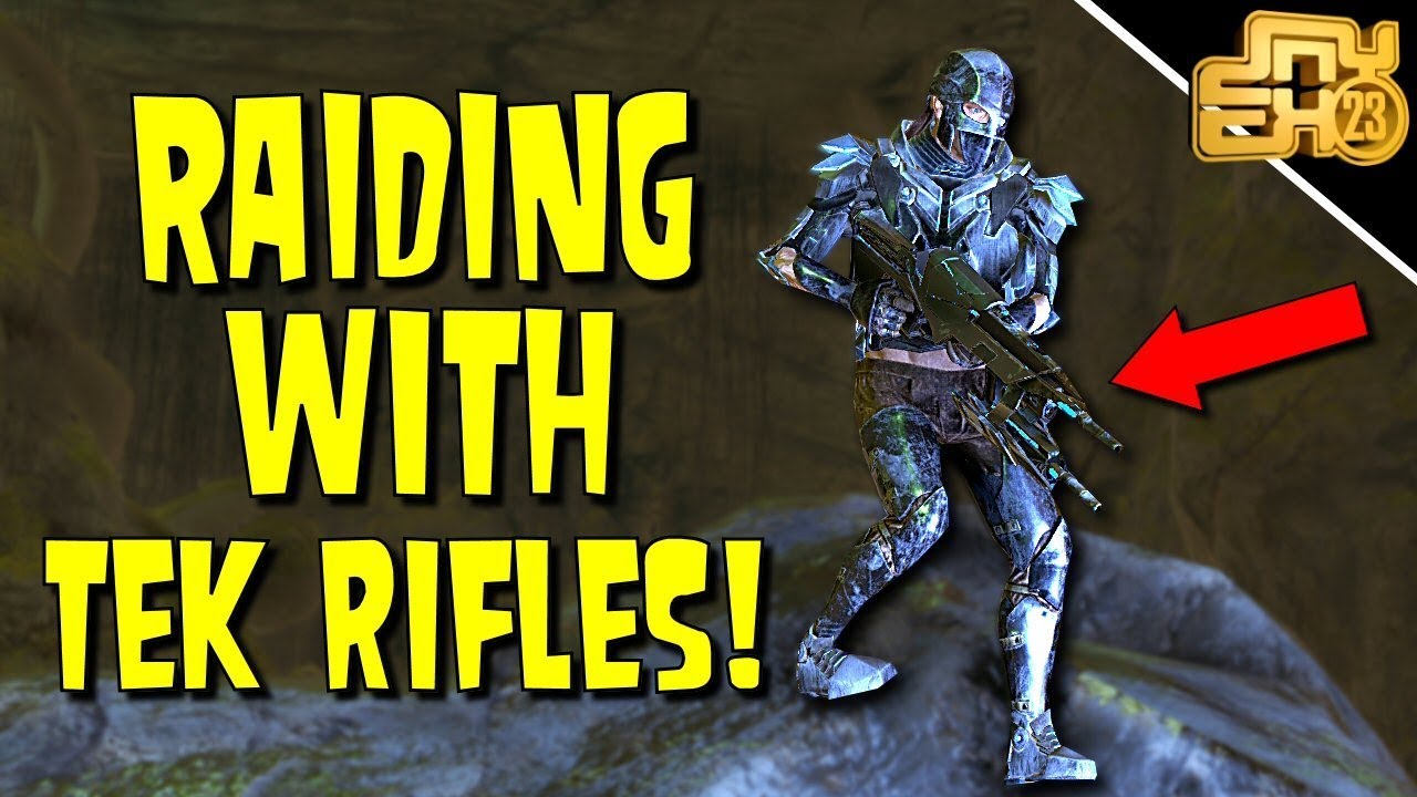 RAIDING CAVES WITH TEK RIFLES!! - ARK CRAZY PVP SERVER EP S4 EP2 - YouTube