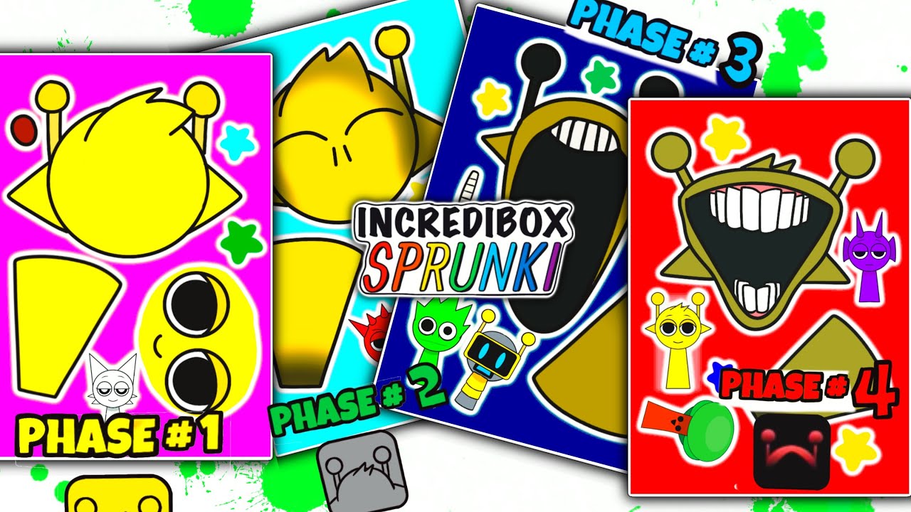 [Sticker Book] INCREDIBOX SPRUNKI Sticker🤖, SIMON Phase 1 2 3 4 ...