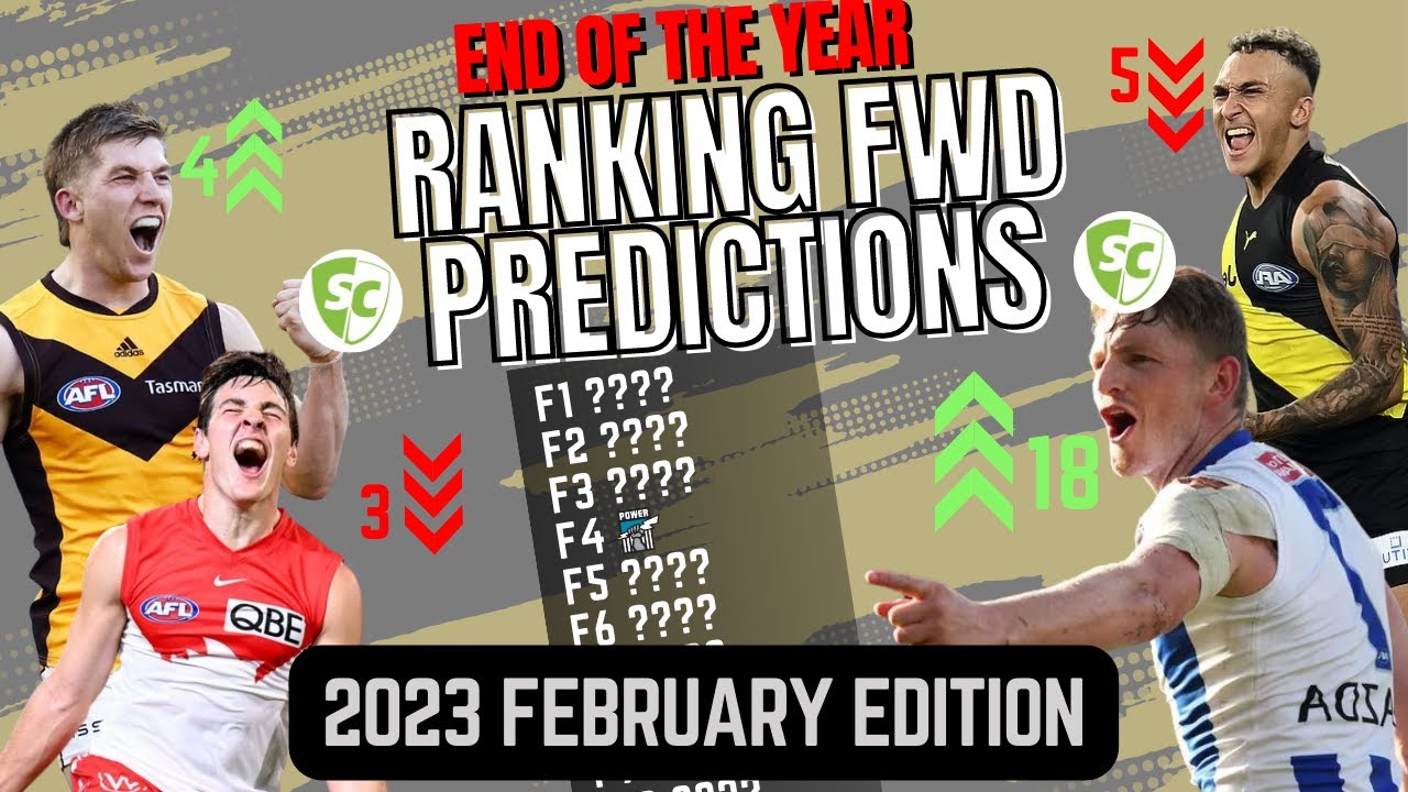 Forwards: RANKINGS and PREDICTIONS on AFL Supercoach Averages (12th to ...