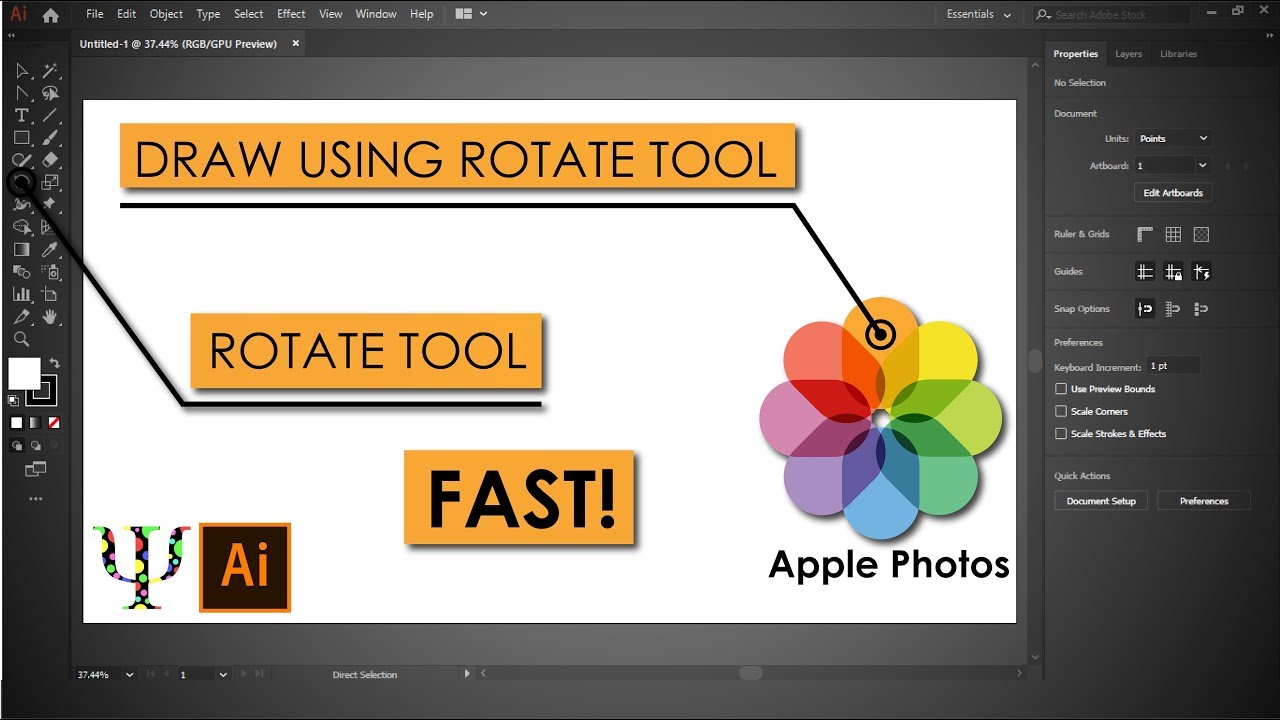 Master Rotate Tool and Draw a Logo (FAST!) - YouTube