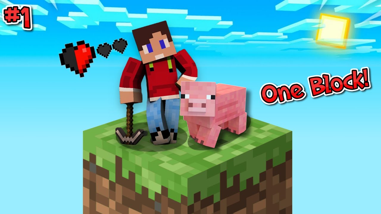 First Day In Minecraft - One Block! - YouTube
