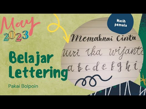 BELAJAR LETTERING PEMULA | PAKAI BOLPOIN - YouTube