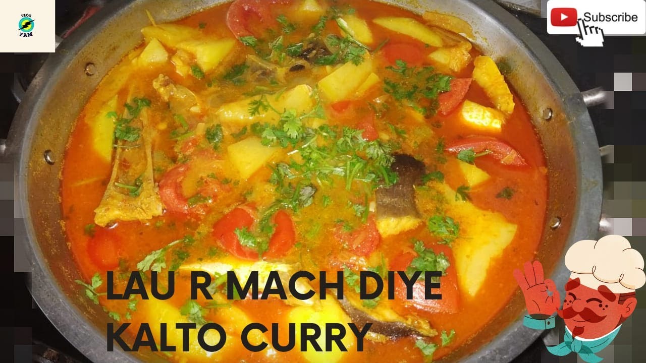 VlogFam || Lau r Mach Diye Kalto Curry || Mom's Recipe #VlogFam - YouTube