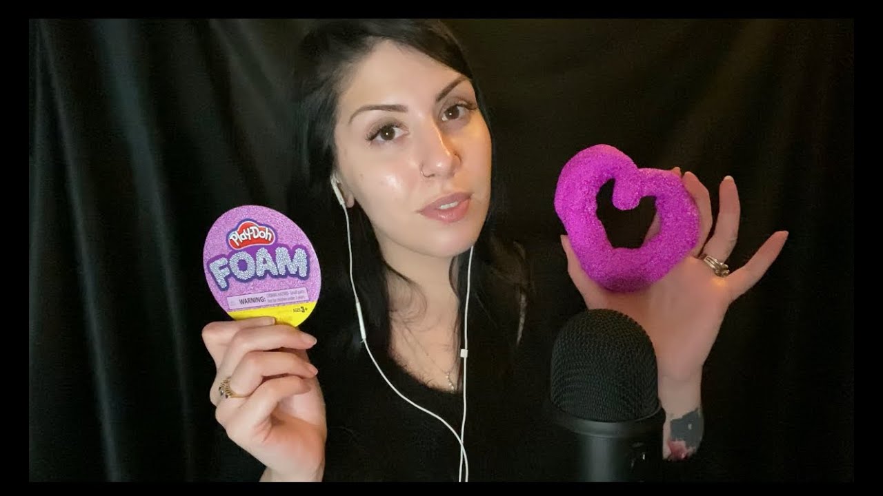 ASMR FOAM AND SLIME (tapping, sticky, crunchy) - YouTube