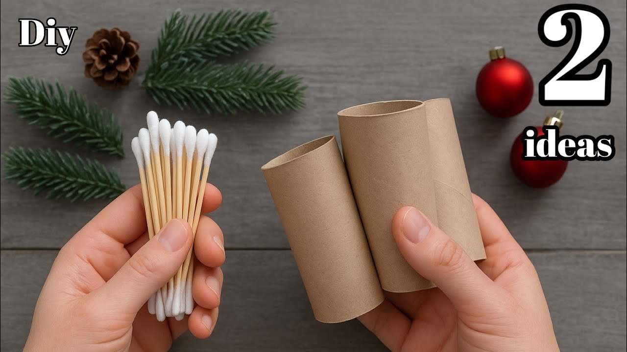 2 amazing ideas with toilet paper rolls and cotton ear buds for ...