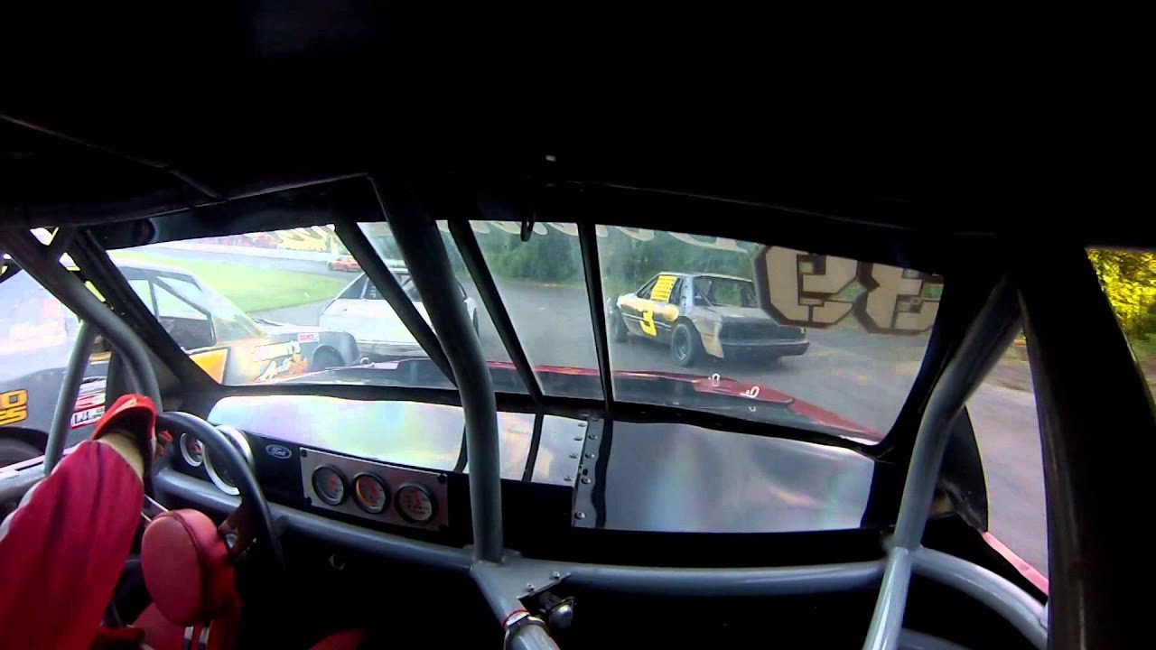 Dennis Yoder Heat race win Mottville Speedway 9-1-14 - YouTube