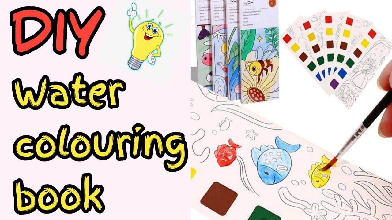 DIY How to make water colouring book at home easy/ #magic water book ...