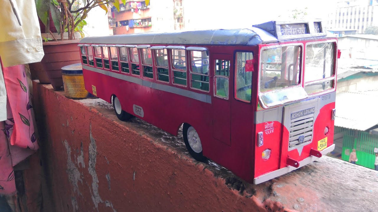 how to make bus model /मुंबई बेस्ट बस @TV9MarathiLive @abpmajhatv ...