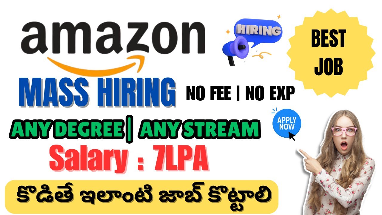 Amazon Mass Hiring | Amazon Work From Home Job|Jobs in Telugu ...