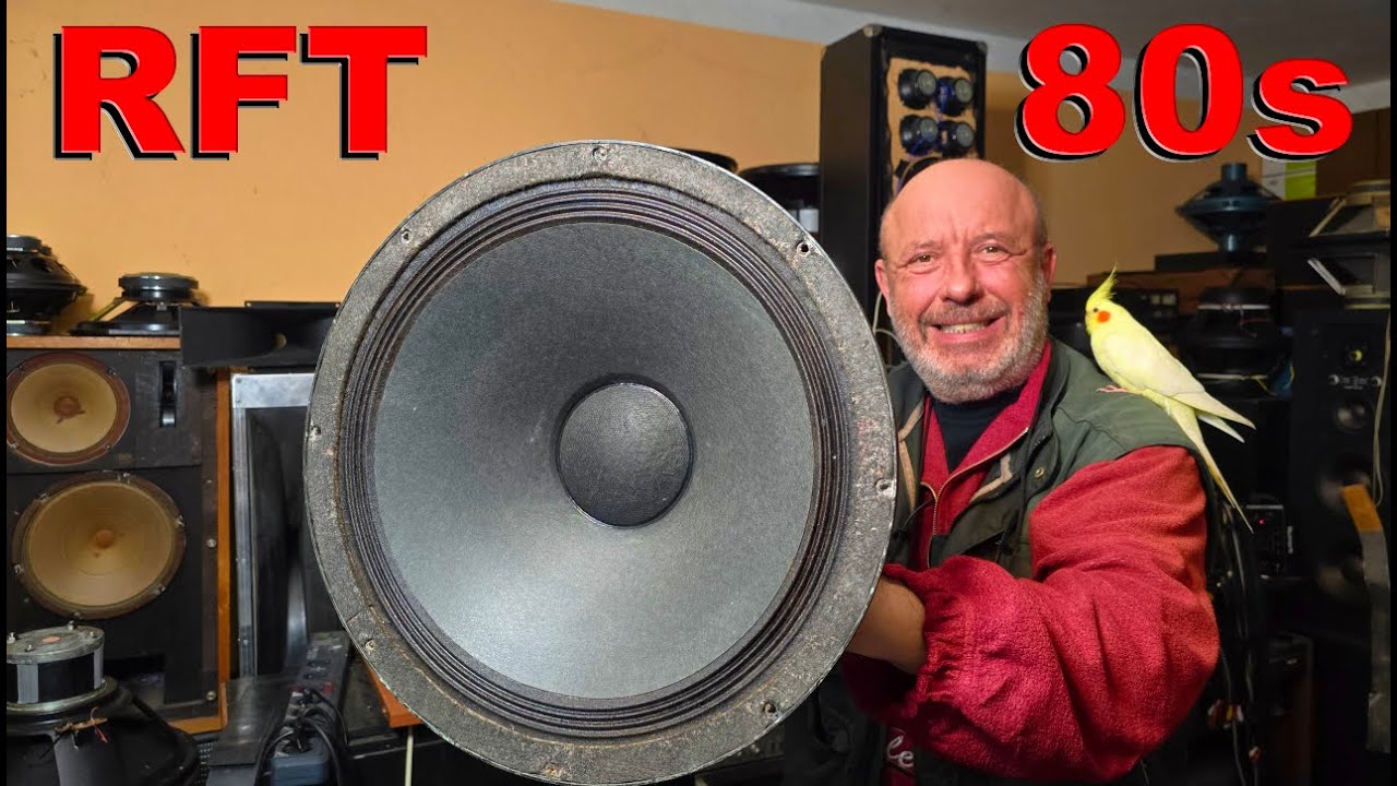 80s Vintage BASS SPEAKER RFT L 3702 with NEW CONE SOUND TEST - YouTube