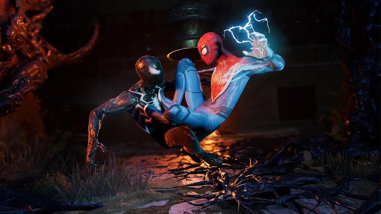 Miles Vs Peter With The Red And Blue Upgraded Suit - Spider-Man 2 - YouTube