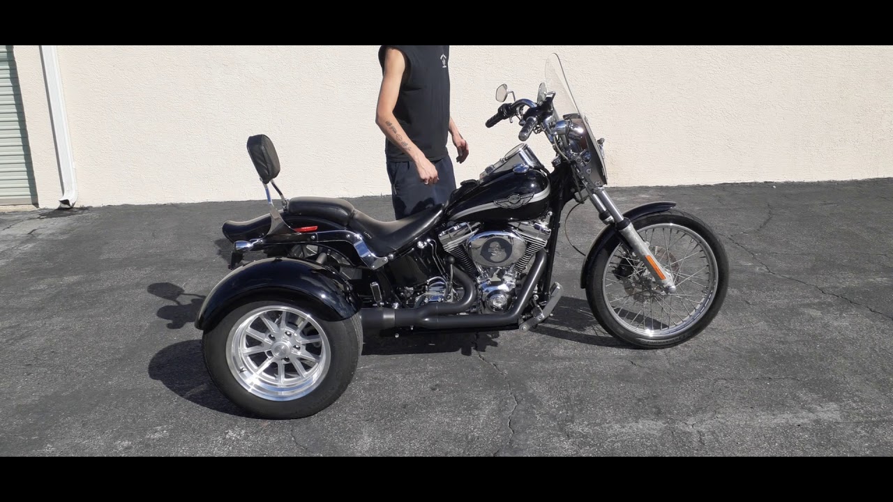 2003 Harley Davidson Custom Softail Trike - YouTube
