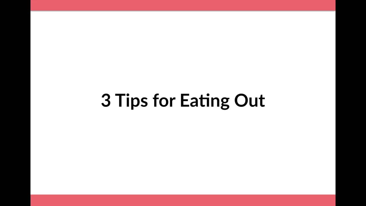 Eating Out Tips - YouTube