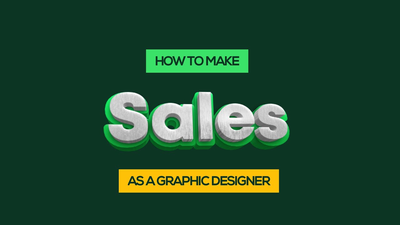 How to make sales as a graphic designer | Graphic Design - YouTube