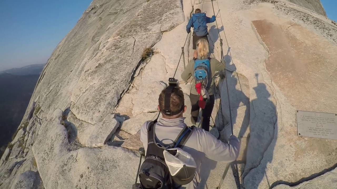Sub Dome to summit of Half Dome - YouTube