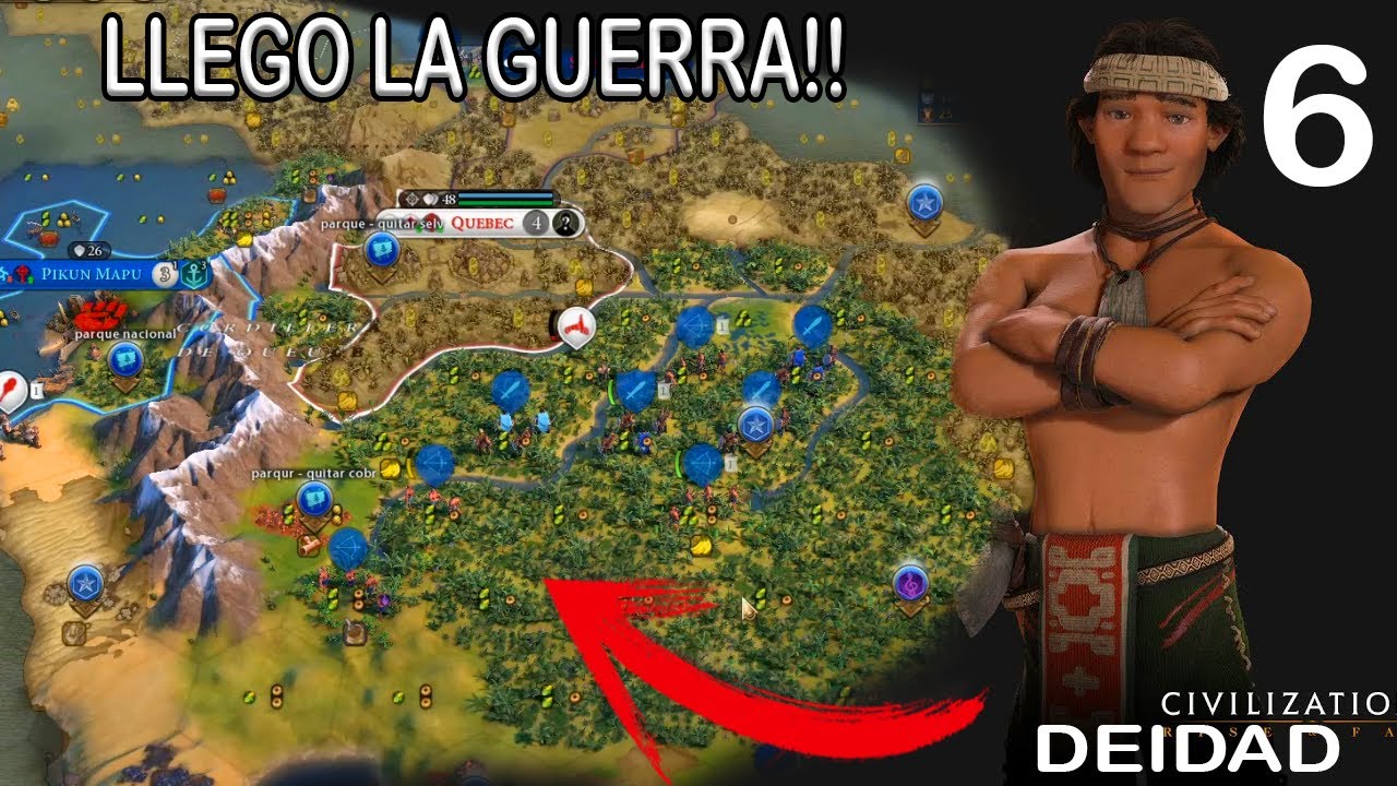 #6🔥 COMENZO la GUERRA!! | GUÍA MAPUCHES DEIDAD | CIVILIZATION VI ...
