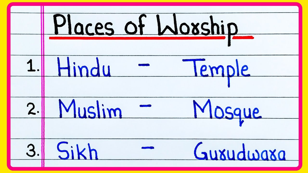 Places of worship | Places of worship of different religions ...