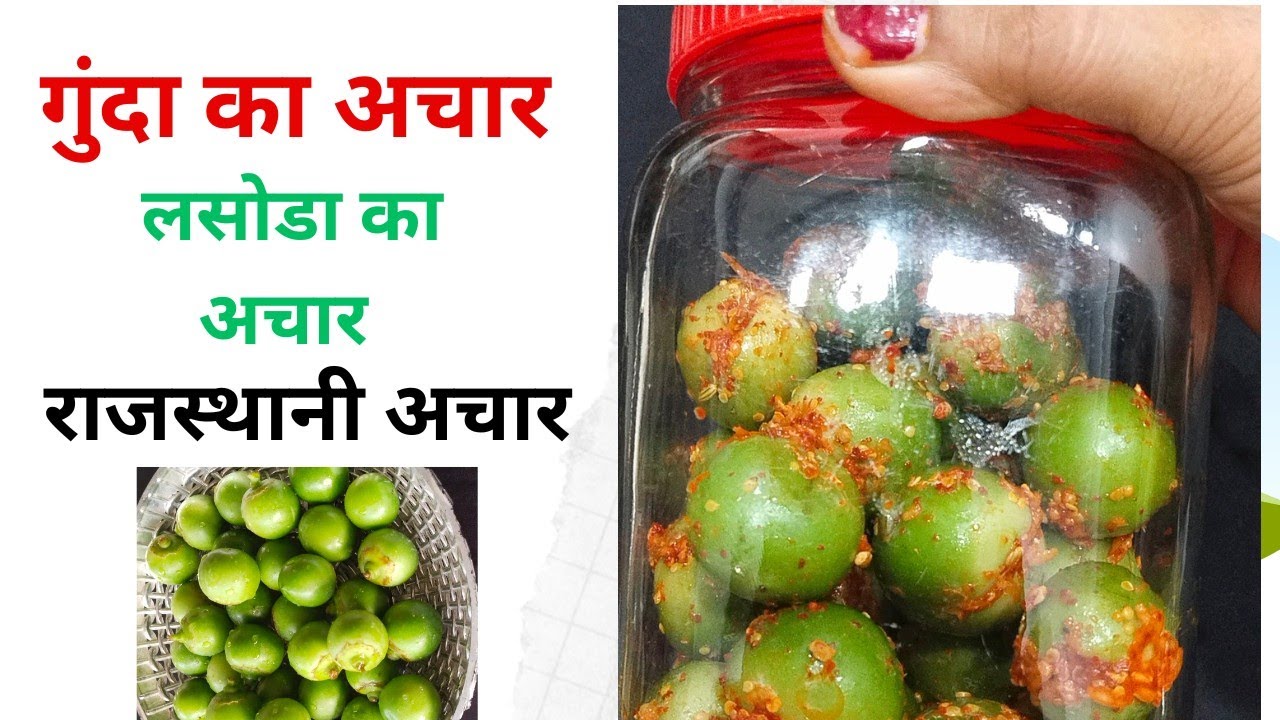 Gunde Ka Aachar | Lasode Ka Aachar | Rajasthani Gunda Pickle Recipe ...
