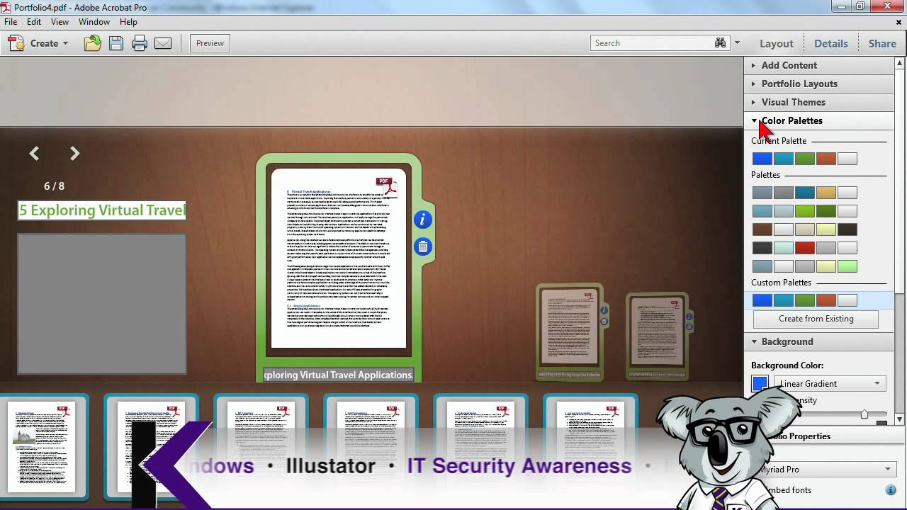 Adobe AcrobatX Tutorial: Building Portfolios | K Alliance - YouTube