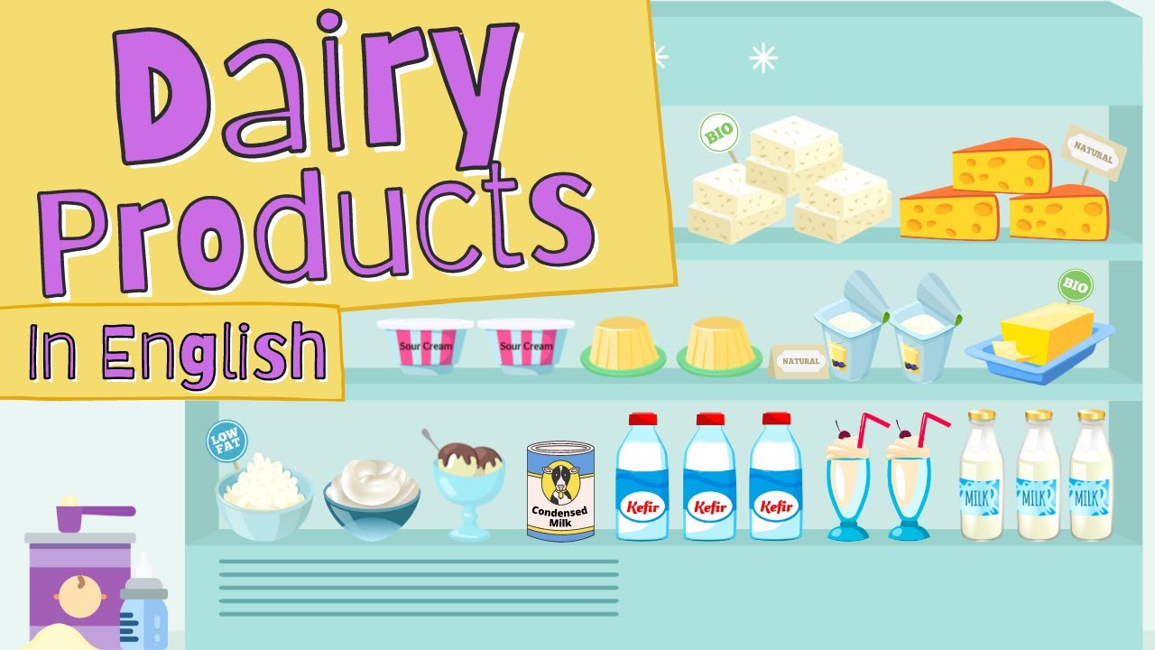 Dairy products | Learn dairy product names | Dairy product flashcards ...