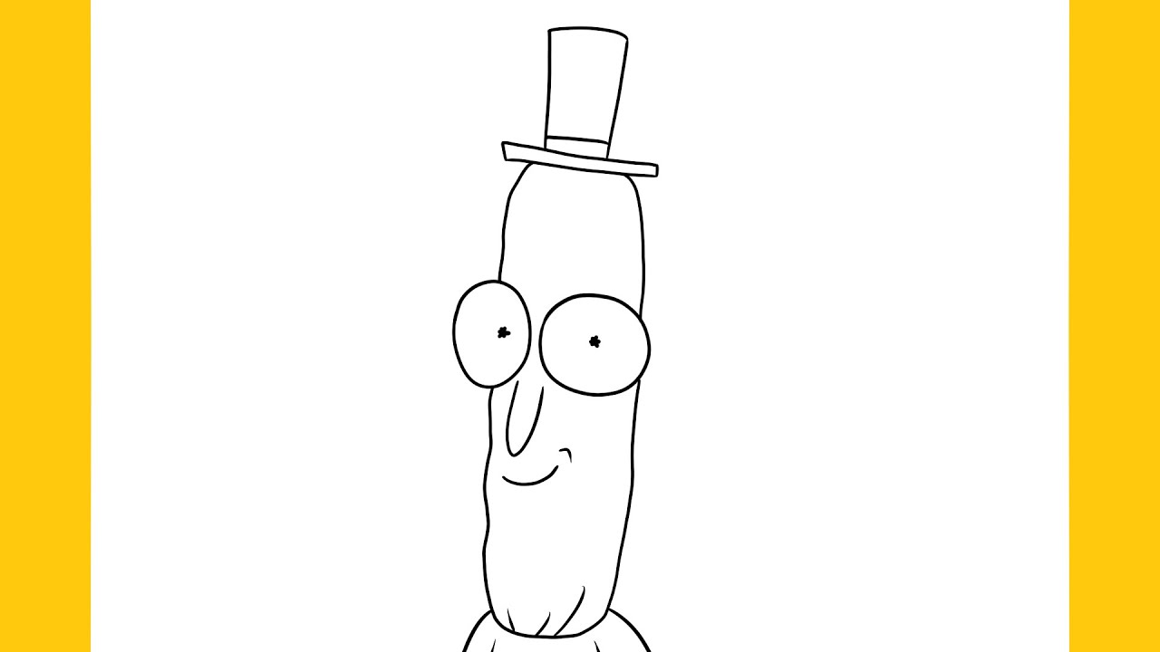 How to draw Mr. Poopybutthole with guidelines step by step (Rick and ...