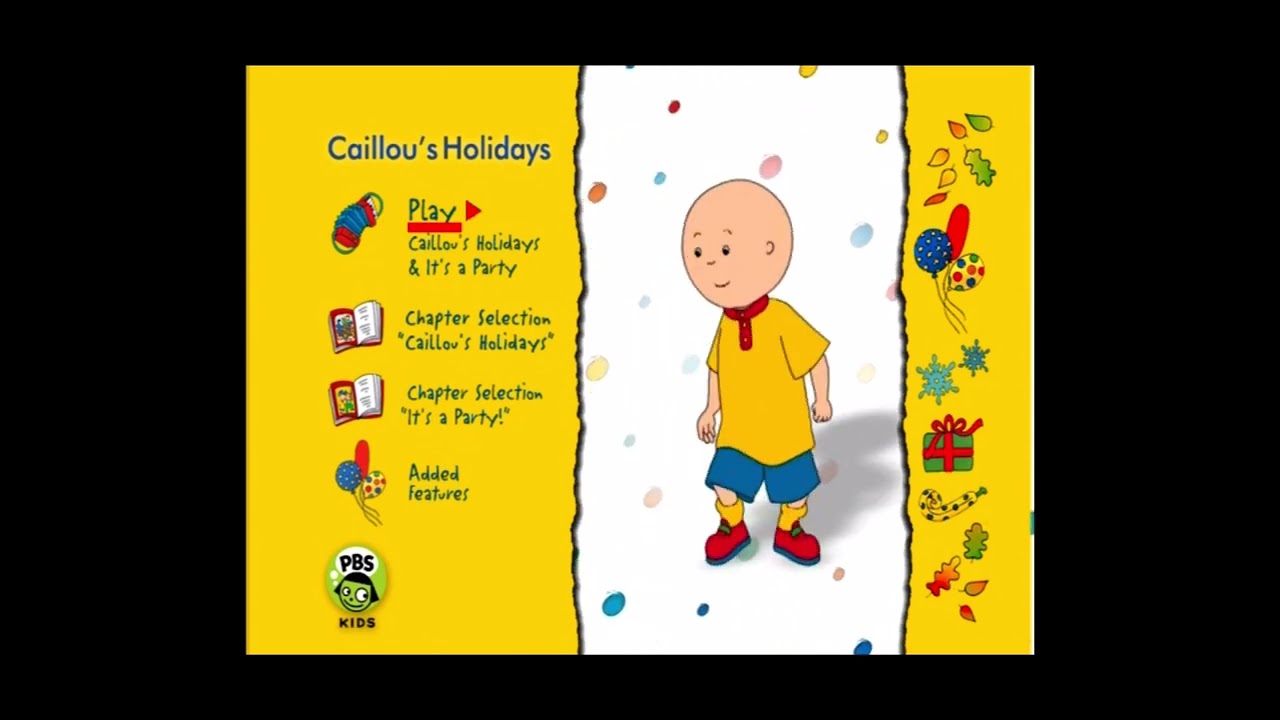 Caillou dvd menu - YouTube